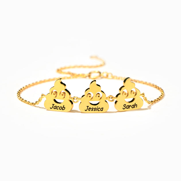 Nana's Little Shits Poop Bracelet Custom With 1-8 Names