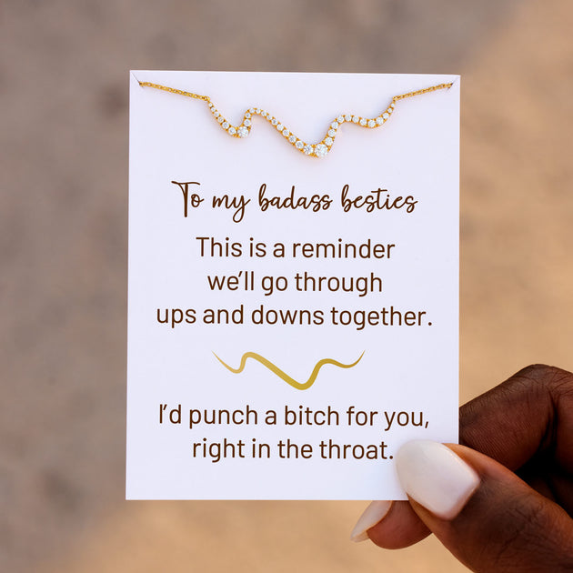 Basdass Besties Go Through Ups And Downs Wave Necklace