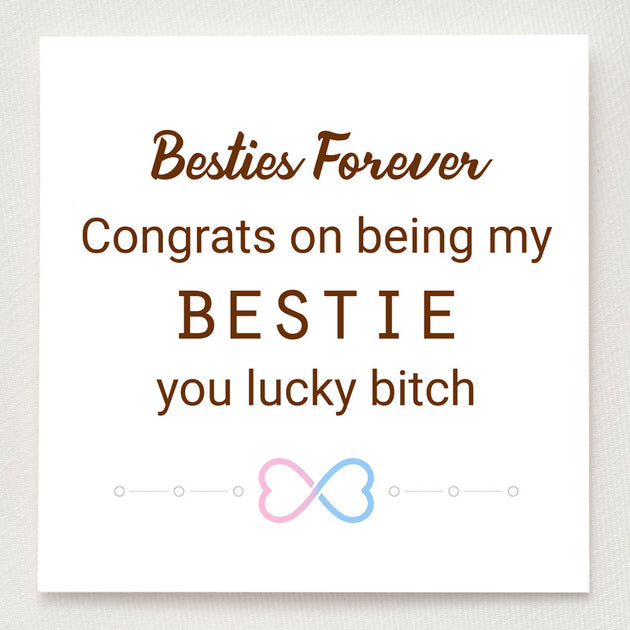 Congrats On Being My Bestie Heart Birthstone Infinity Bracelet