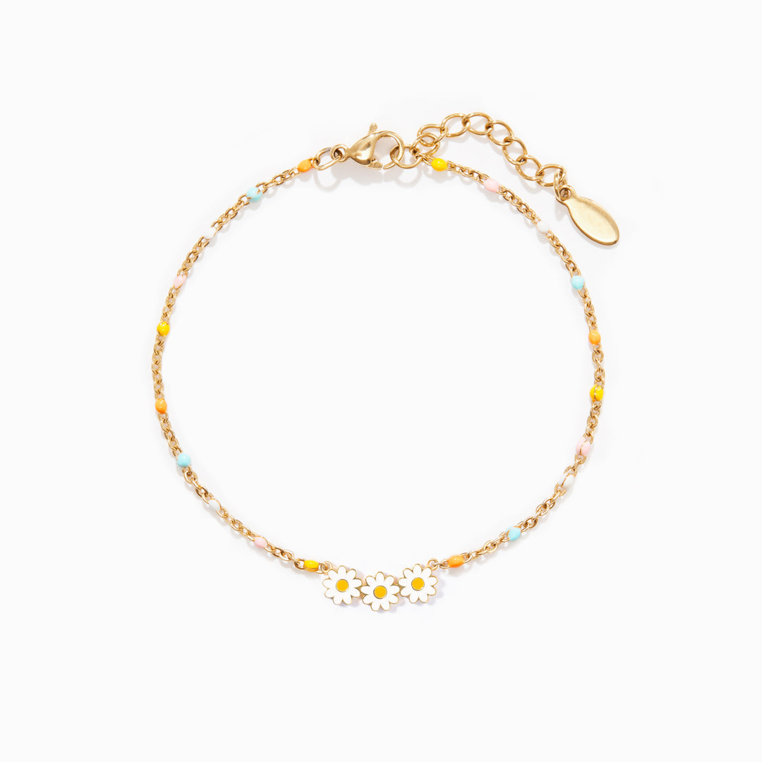 Three Generations Connected As One Triple Daisy Bracelet