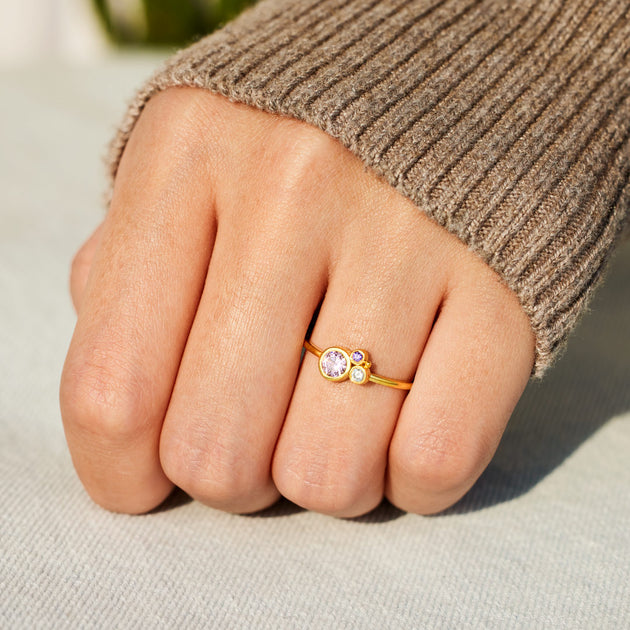 1-7 Birthstones Dots Mothers Ring-Specialized Mother’s day Gift
