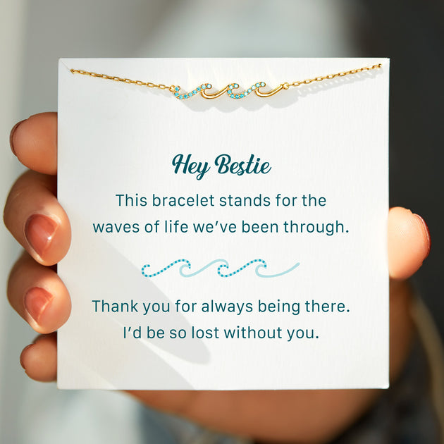 Best Friend Gifts-I'd Be So Lost Without You Wave Friendship Bracelet