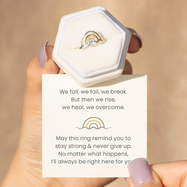 We Overcome Arch Rainbow Promise Ring