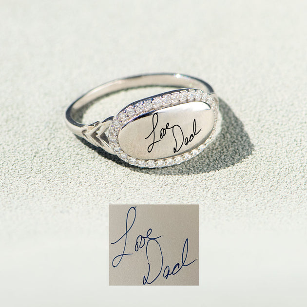 Handwritten Signature Ring