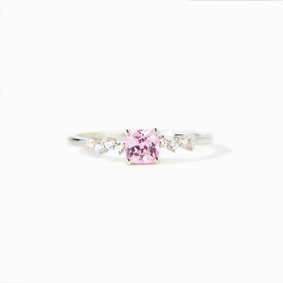 October Birthstone Square Ring