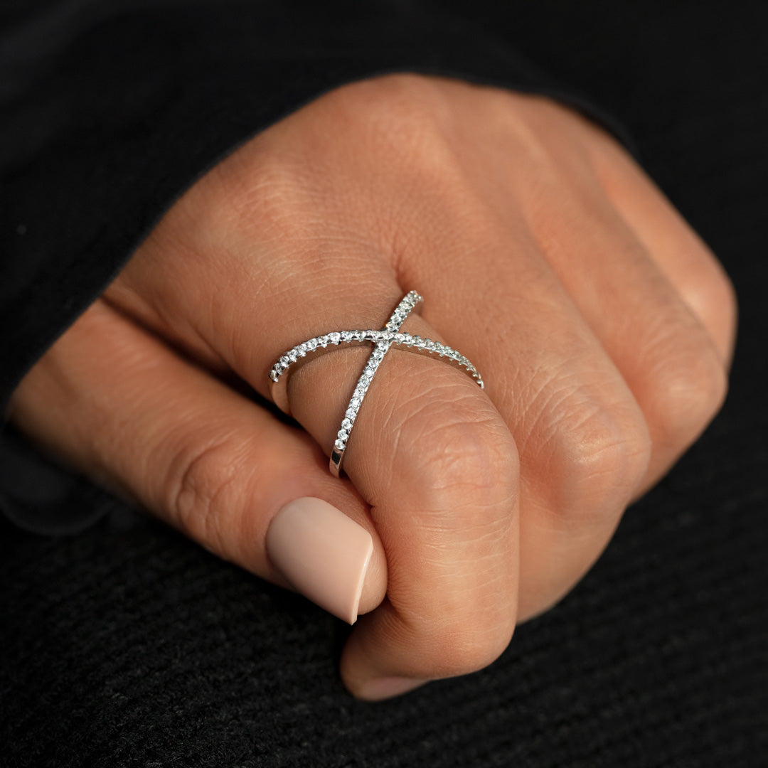 Personalized X Ring - So Glad Our Paths Crossed